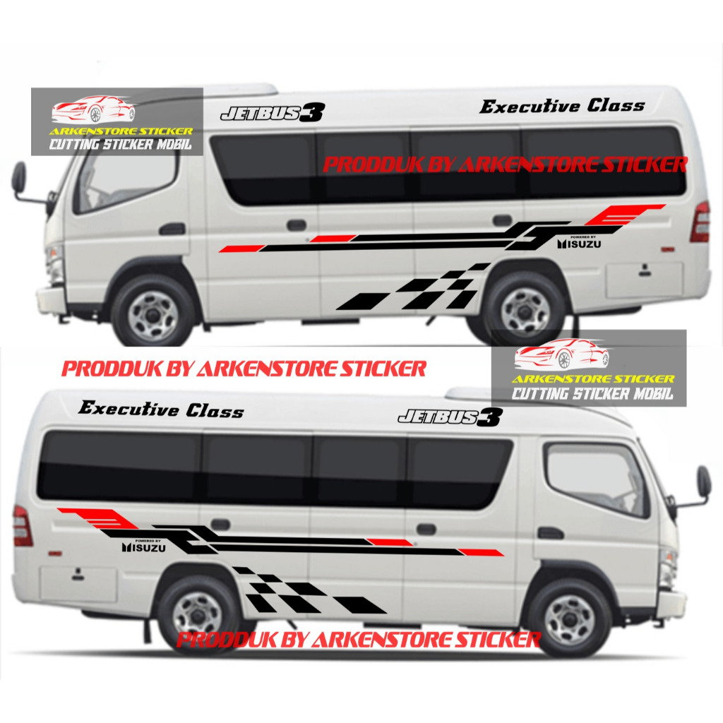 Jual cutting sticker isuzu elf long cutting sticker body samping mobil ...