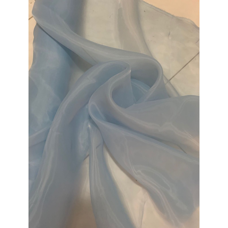 Jual Kain Organza Organdi Polos Premium Silk Kain Kaca 1/2 Meteran ...