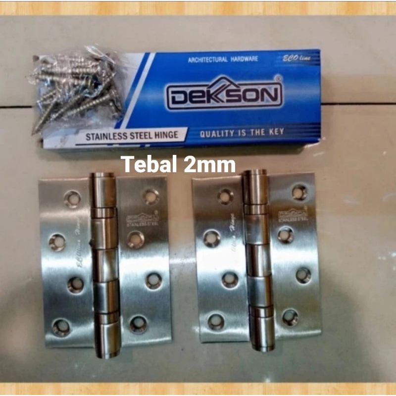 Jual Engsel Stainless Dekson Ecoline 4"x3"x3mmx2BB / Engsel Pintu 4 ...