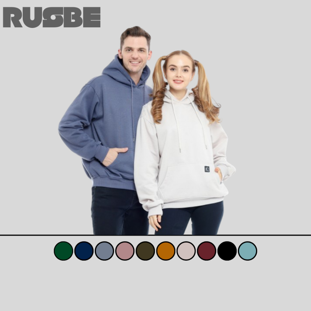 Jual Rusbe Hoodie Jumper Polos Size M - XXXL Unisex ( Pria & Wanita ...