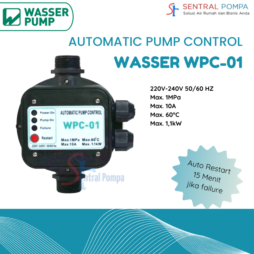 Jual Pressure Control Wasser WPC-01 Otomatis Pompa Automatic Pump ...