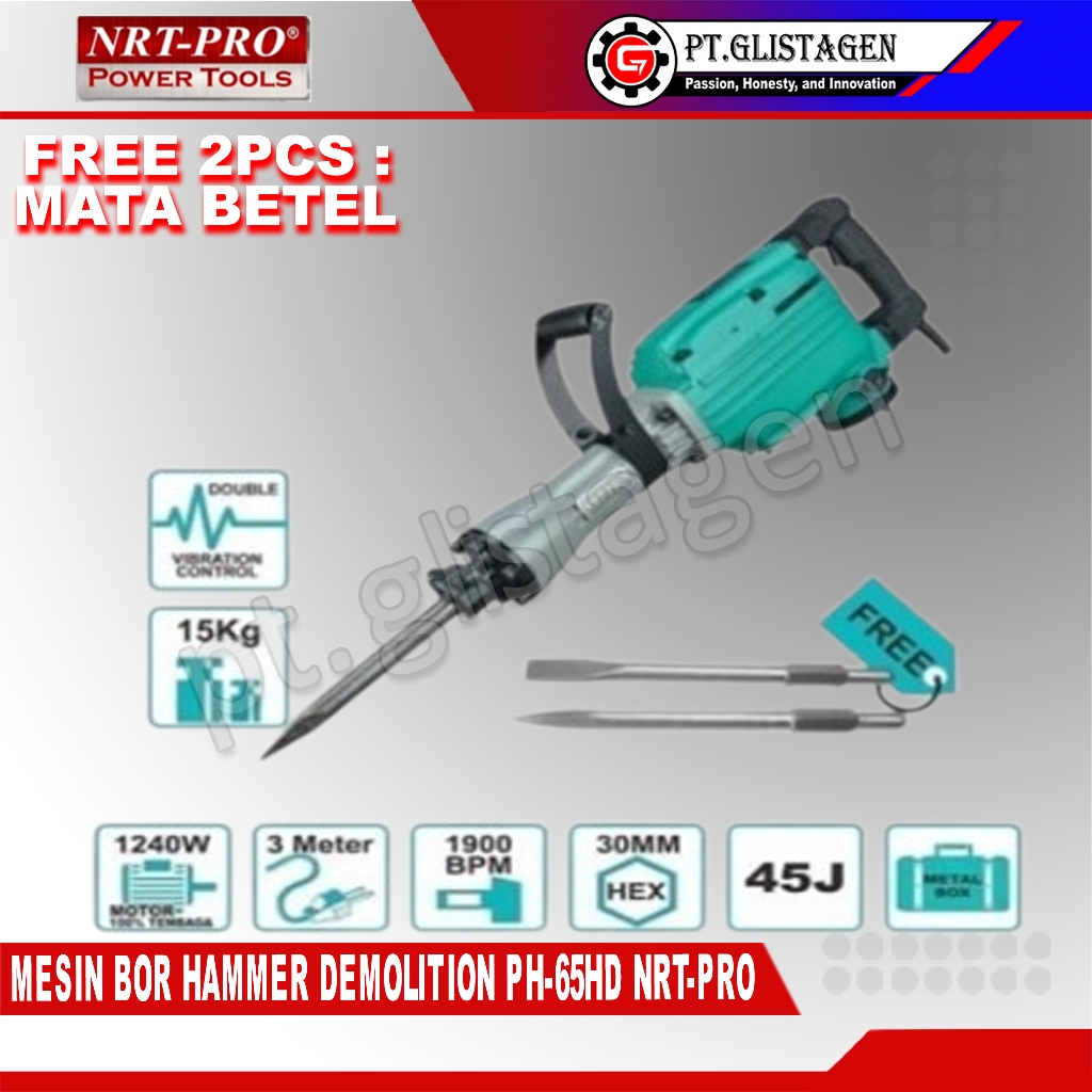 Jual NRT-PRO PH65 Mesin Bor Bobok Beton Jack Hammer Demolition Breaker | Shopee Indonesia