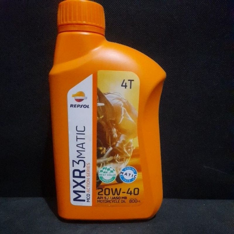 Jual Oli Repsol MXR3 Matic 20W-40 0.8L Asli Original Repsol | Shopee ...