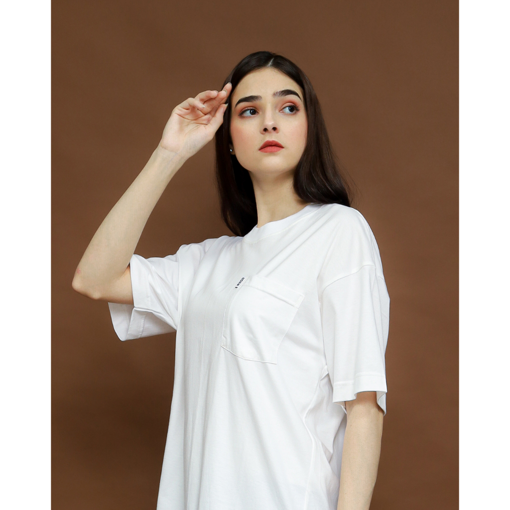 Jual WNDR Oversized Basic Pocket T-shirt White unisex | Shopee Indonesia