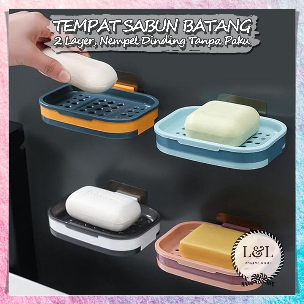 Jual Tempat Sabun Batang Tempel Dinding Kamar Mandi Kuat Tebal Magic ...