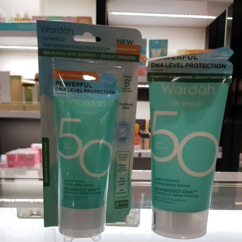 Jual Wardah UV SHIELD SPF50 PA++++ Airy Smooth Sunscreen Serum ...