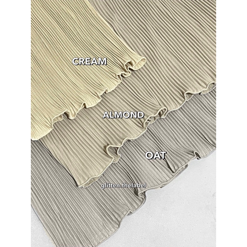 Jual MIDI Wavy Pleats Skirt 7/8 / Rok Plisket wavy / Rok Plisket Lidi / Rok Wavy / Rok Span Wavy ...