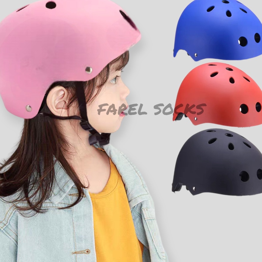 Jual Terjamin Helm sepeda anak kid Skateboarding sepatu roda climbing ...