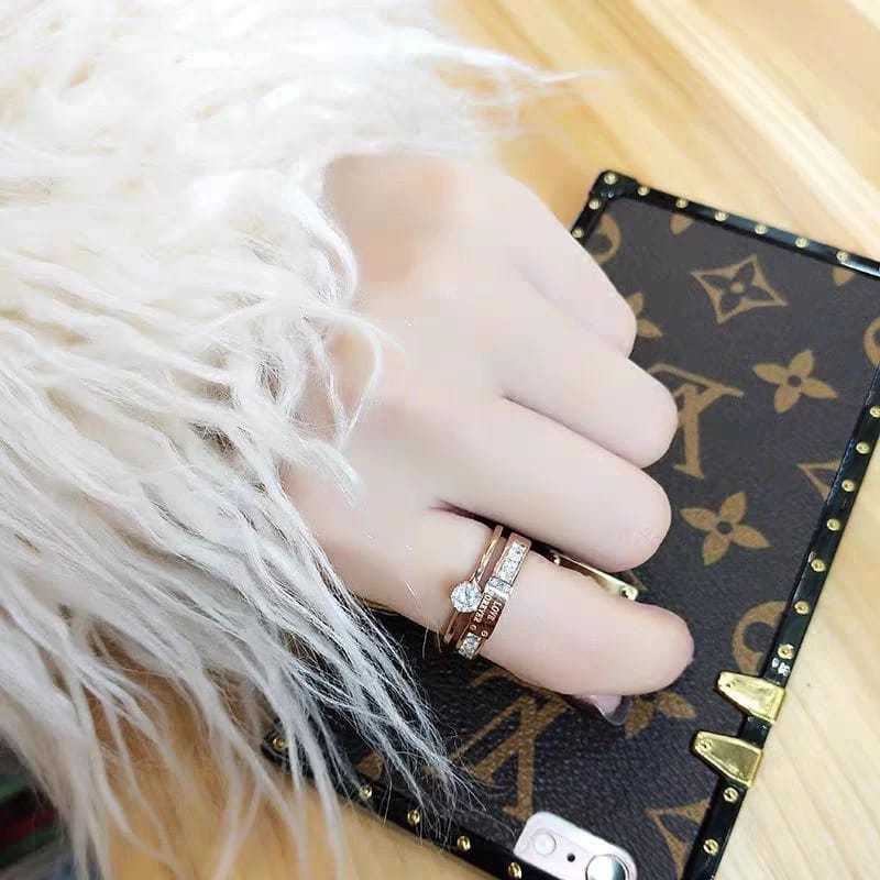 Jual Cincin Titanium Wanita Outfit Daily Mewah Elegan | Shopee Indonesia