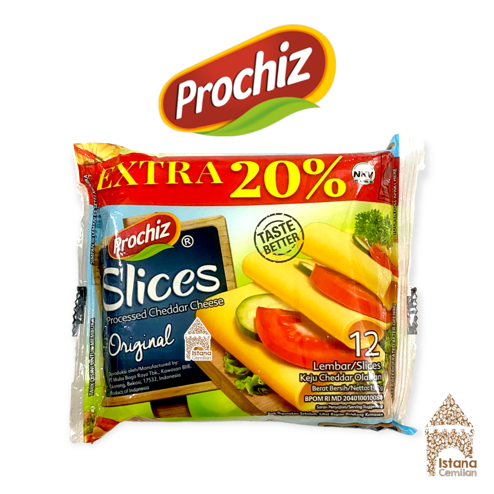 Jual Prochiz Slices Original Keju Cheddar Cheese (isi 12 lembar ...