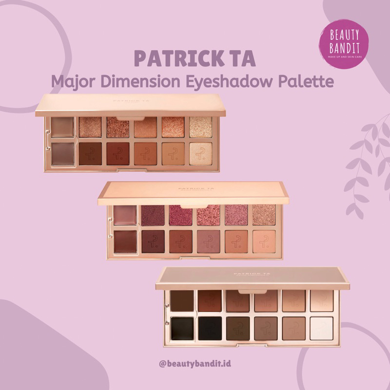 Jual Patrick Ta Major Dimension Eyeshadow Palette I, II & III | Shopee ...