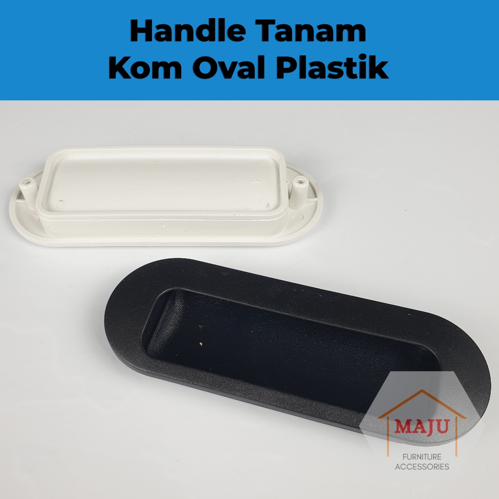 Jual Handle Tanam Sliding 96 Oval Minimalis Kom Putih Hitam (Tarikan ...