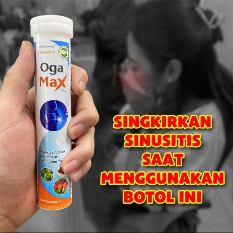 Jual Oga Max Plus Original 100% Tablet Effervescent untuk Sinusitis (1 Botol 20 Tablet) | Shopee ...