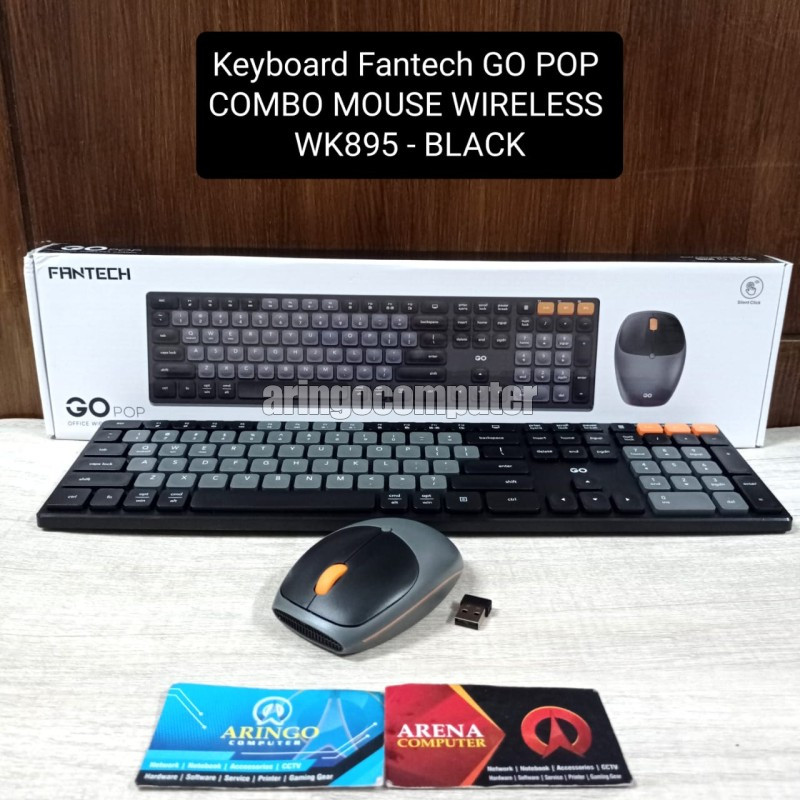 Jual Keyboard Fantech GO POP COMBO MOUSE WIRELESS WK895 - BLACK | Shopee Indonesia