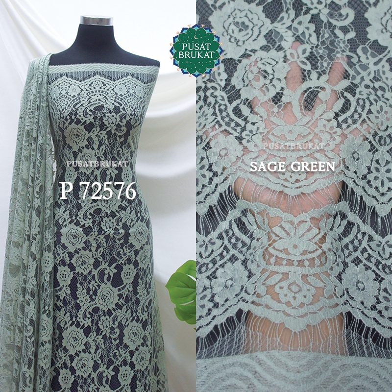 Jual P250CM X L140CM KAIN BROKAT PANEL TIRTA SARI / BRUKAT SEMI ITALY ...