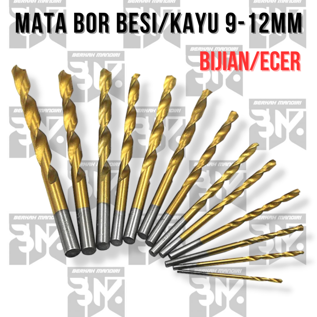 Jual Mata Bor Besi / Kayu Gold Kuning Ukuran 9mm/9,5mm/10,5mm/11mm/12mm ...