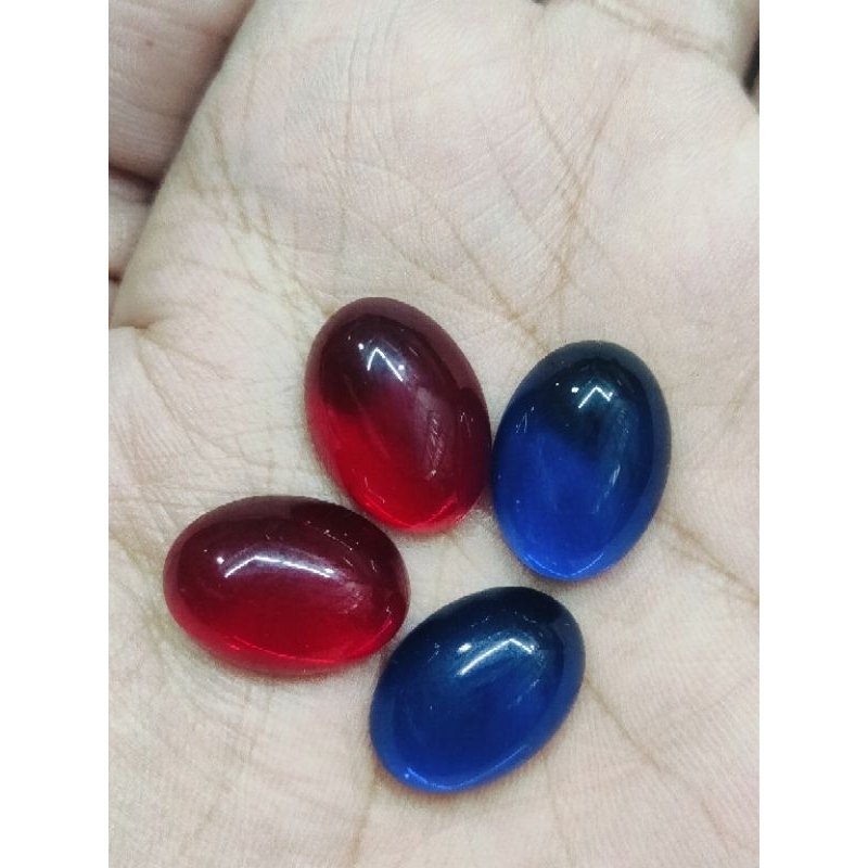 Jual Batu Obsidian Siam & Safir 12mmx16mm | Shopee Indonesia