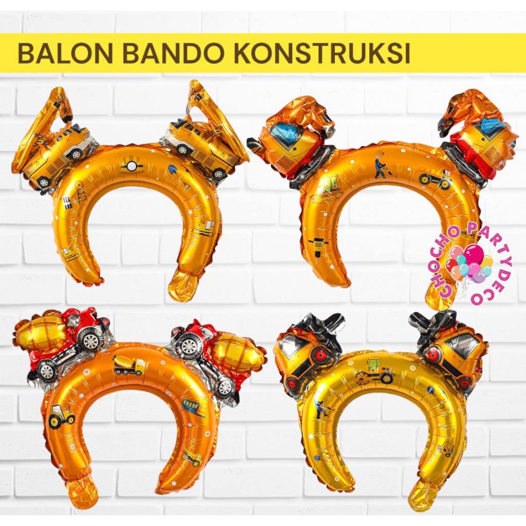 Jual Balon Bando MOBIL KONSTRUKSI / Balon Bando Crane Buldoser Beko ...