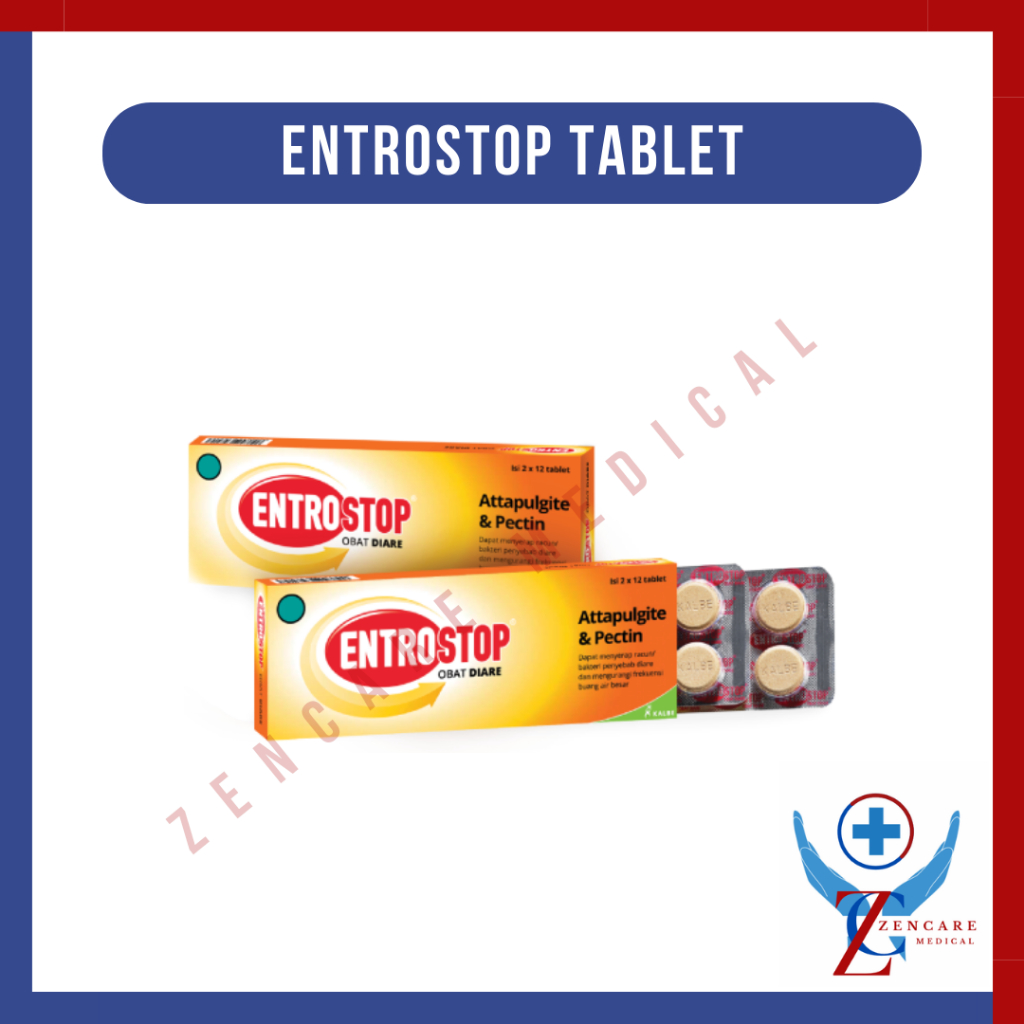 Jual Entrostop Tablet / Obat Diare Atau Mencret Eceran / Sebox Isi 2 ...