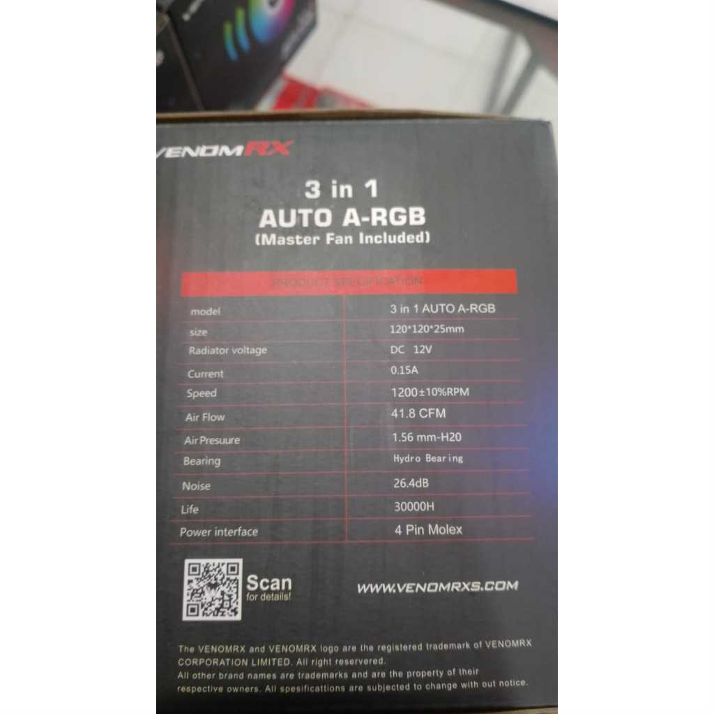 Jual Venomrx Fan Casing 3pc 3in1 auto ARGB 12cm | Shopee Indonesia