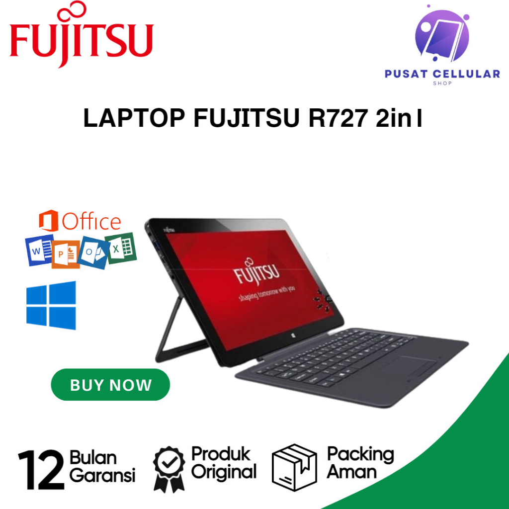 Jual TABLET Laptop FUJITSU R727 2in1 Core i3 GEN7 // WINDOWS // 4GB ...