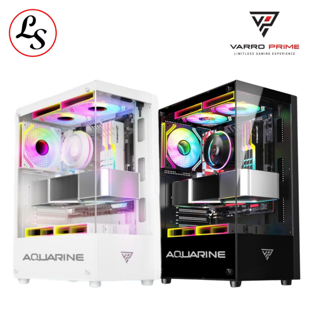 Jual VARRO PRIME CASE / CASING Aquarine with 3 Fans RGB | Shopee Indonesia