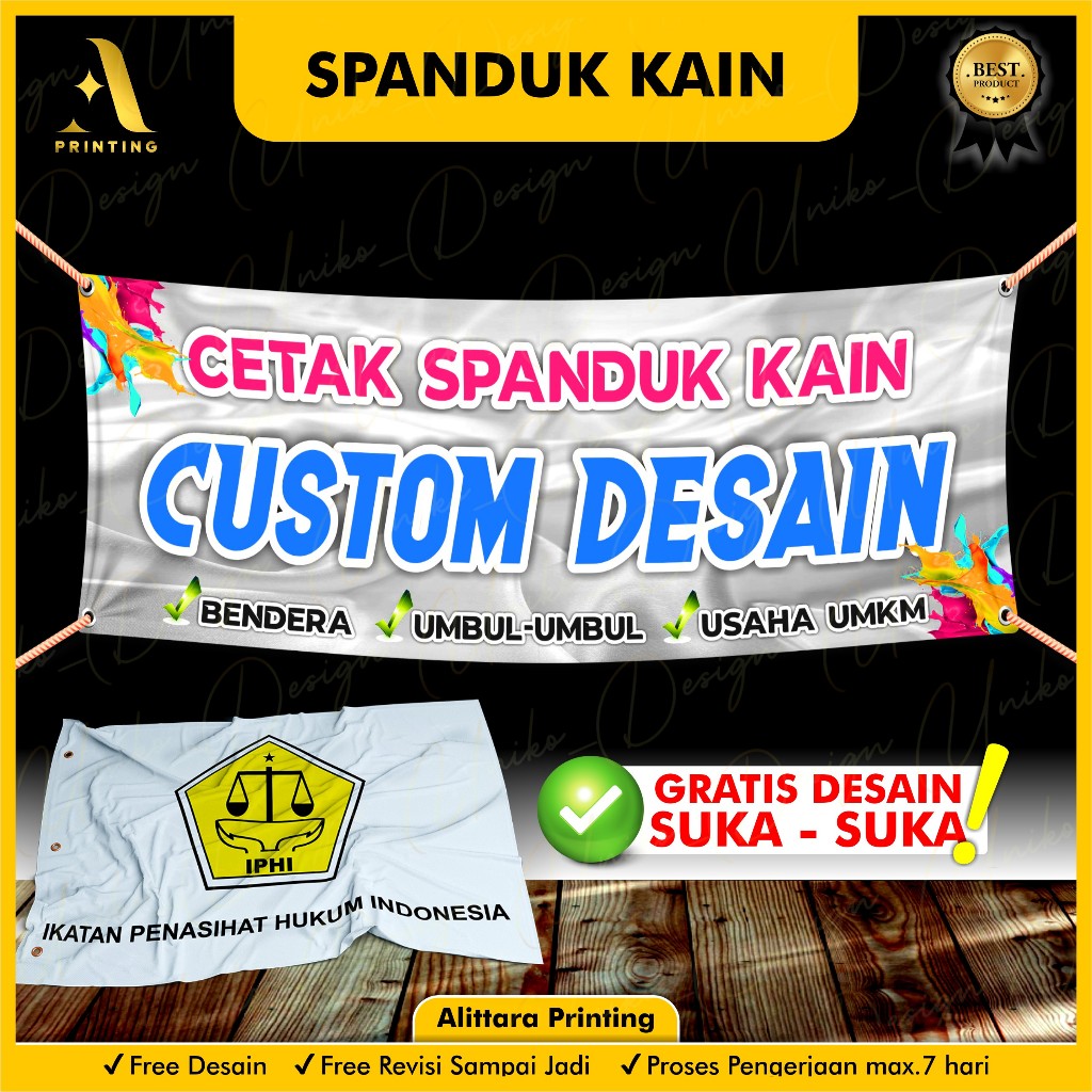 Jual Print Bendera Kain Custom FREE DESAIN | Cetak Bendera Printing ...