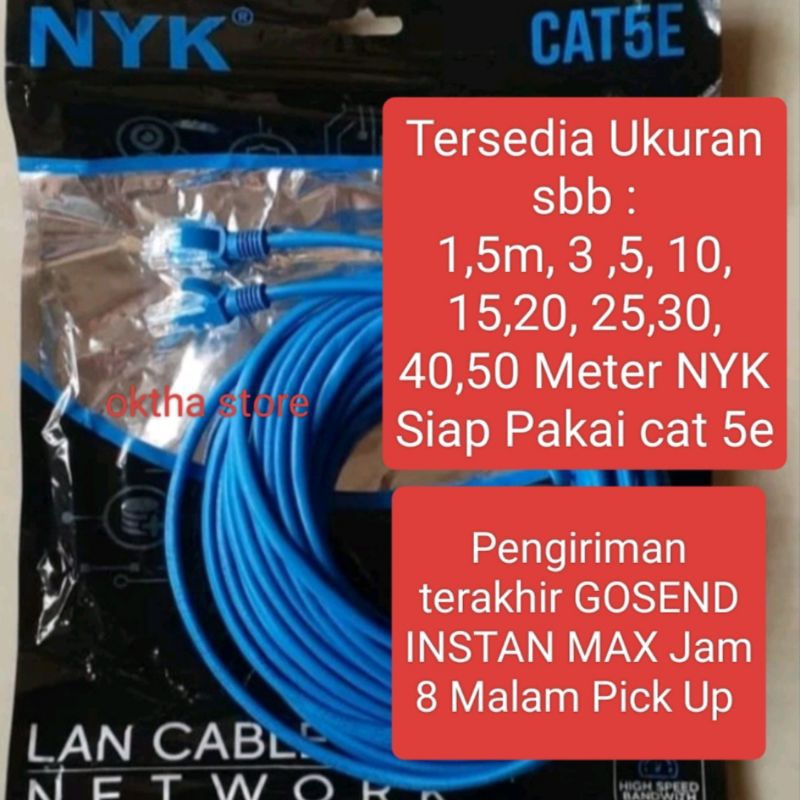 Jual Kabel LAN UTP 30M RJ45 Cat 5e Cable 30 Meter terpasang konektor ...