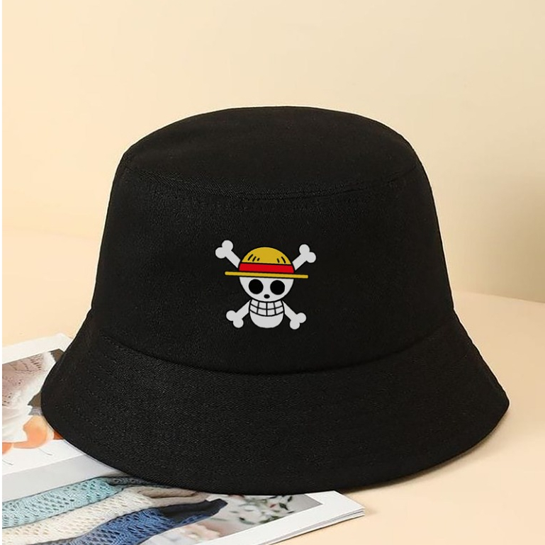 Jual Harvional Topi Bucket Hat One Pis Skull ( Pria & Wanita ) | Shopee ...