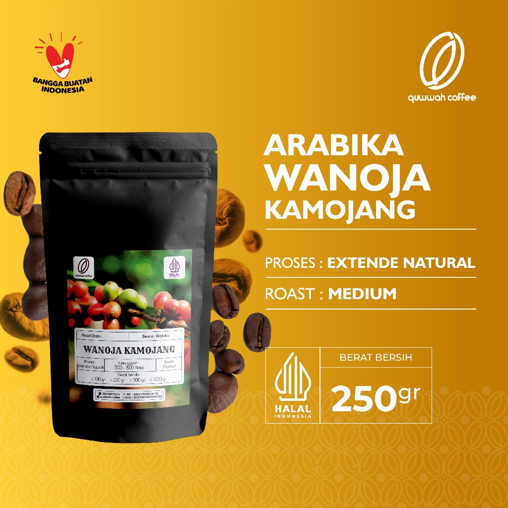 Jual Biji Kopi Bubuk Arabika Wanoja Kamojang Arabica Coffee Beans ...