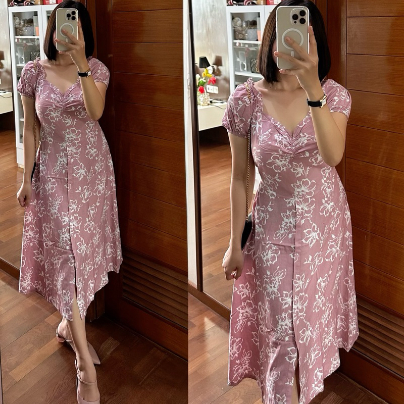 Jual KOREAN MAXI DRESS PAKAIAN WANITA ELEGANT BUSUI FRIENDLY BAJU BUMIL RAYON PREMIUM ADEM TIDAK ...