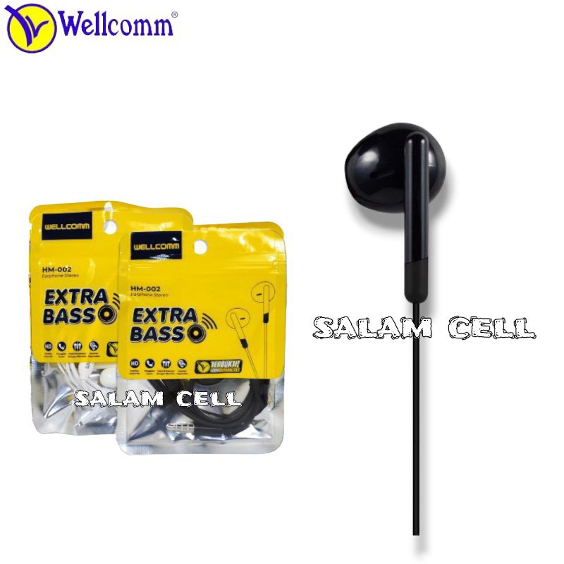 Jual Headset WELLCOMM BS01 Xtra Bass Anti kusut Original Wellcoom Bs 01 ...