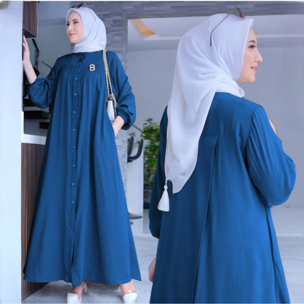 Jual Gamis Crinkle Model Baru 2025 Gauri Maxi Dress Baju Gamis Terbaru Viral Kekinian Dan