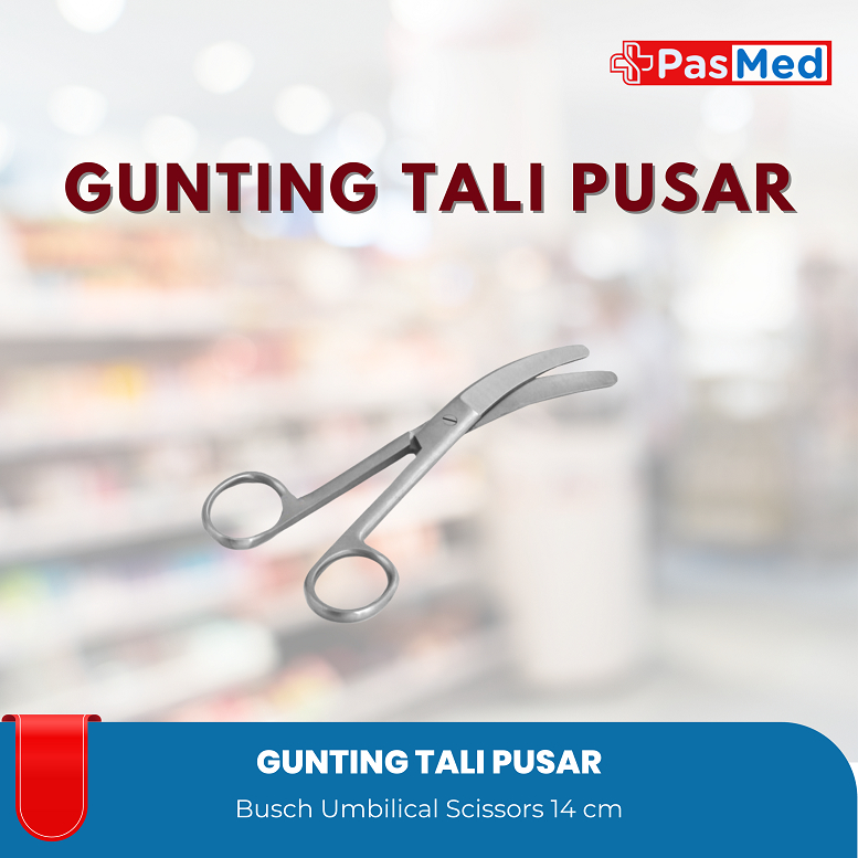 Jual PASMED | Gunting Tali Pusar 14 CM / Busch Umbilical Scissors 14 CM ...