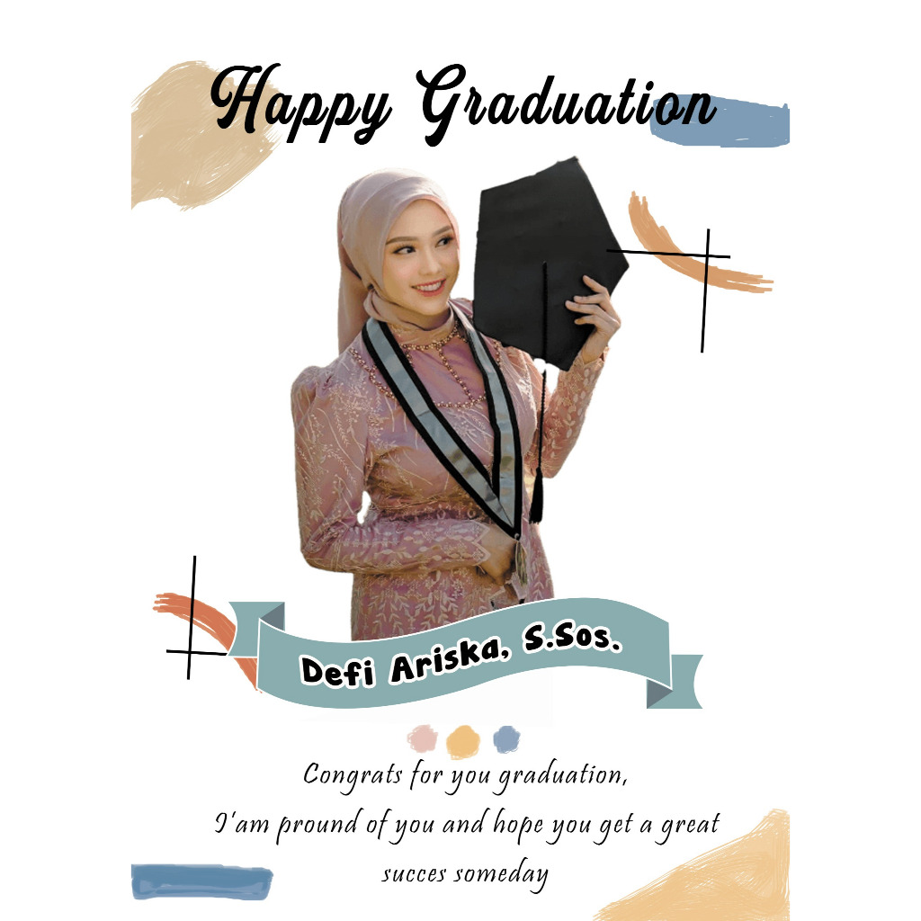 Jual JASA DESAIN HAPPY GRADUATION+CETAK DAN FRAME | Shopee Indonesia