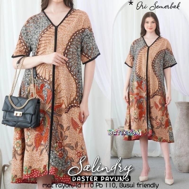 Jual SEMERBAK BATIK ORI SEKDRES DASTER PAYUNG JELITA HOMEDRESS KEKINIAN ...