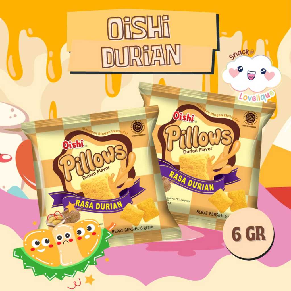 Jual Oishi Pillows Renceng isi 10pcs 6gr All - Variant (Coklat/Coklat ...