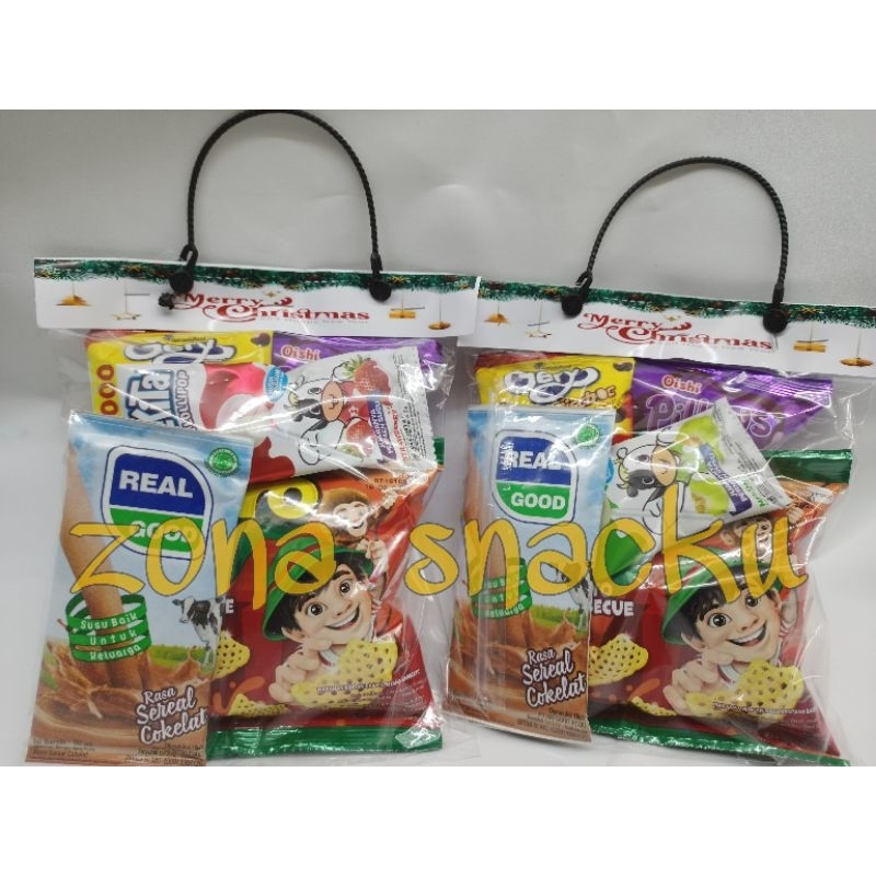 Jual Hampers Snack Natal/Ulang tahun anak label karakter/custom ...