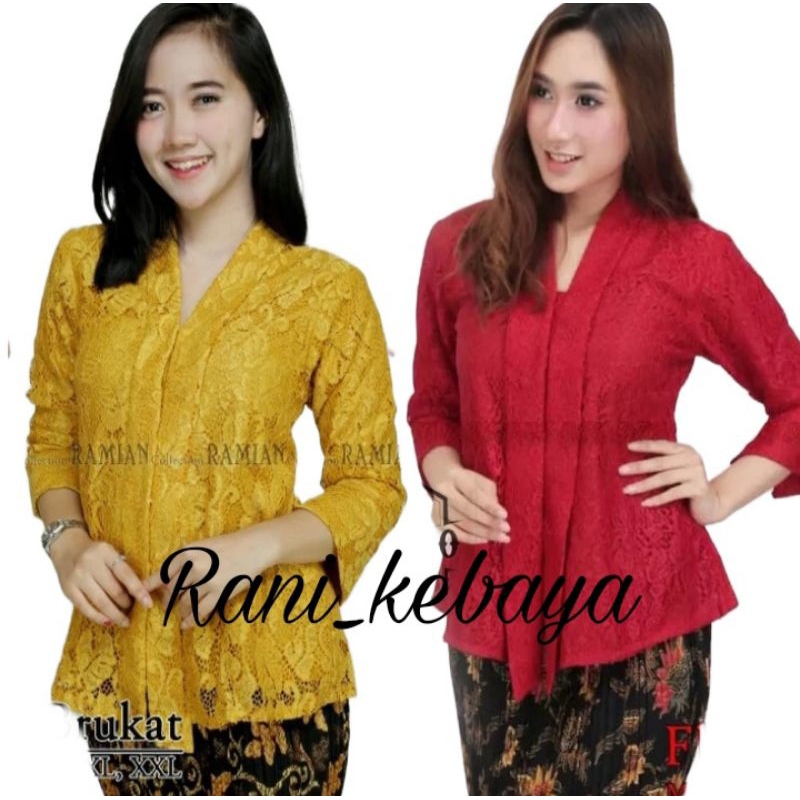 Jual Atasan Kebaya Jumbo 3L XXXL LD 130 Baju Kondangan Wanita / Set Kebaya Maroon Floy KutuBaru ...