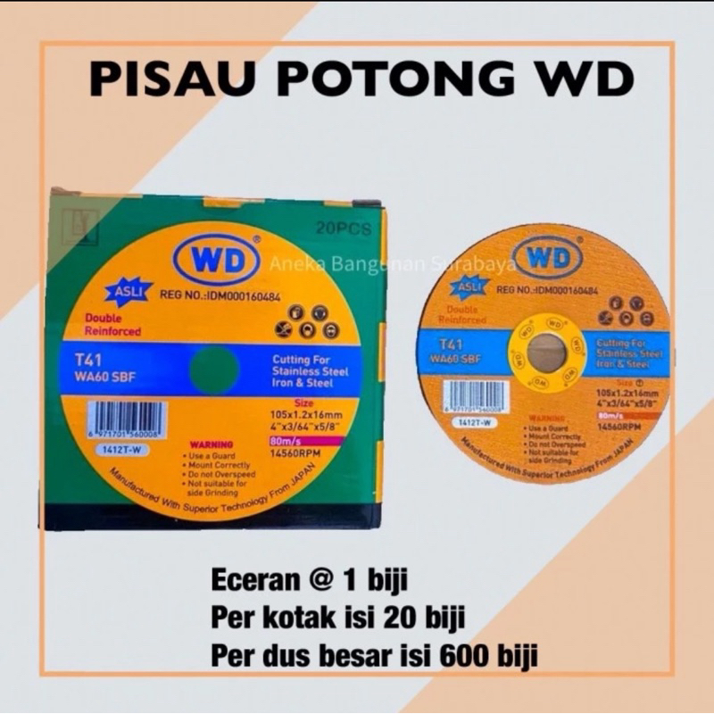 Jual Pisau potong WD resibon potong | mata gerinda | pisau stainless ...