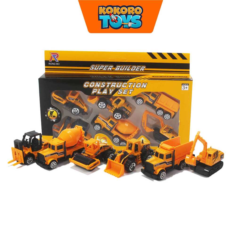 Jual MAINAN MOBIL-MOBILAN KONSTRUKSI 1 SET (6PCS) / CONSTRUCTION PLAY ...