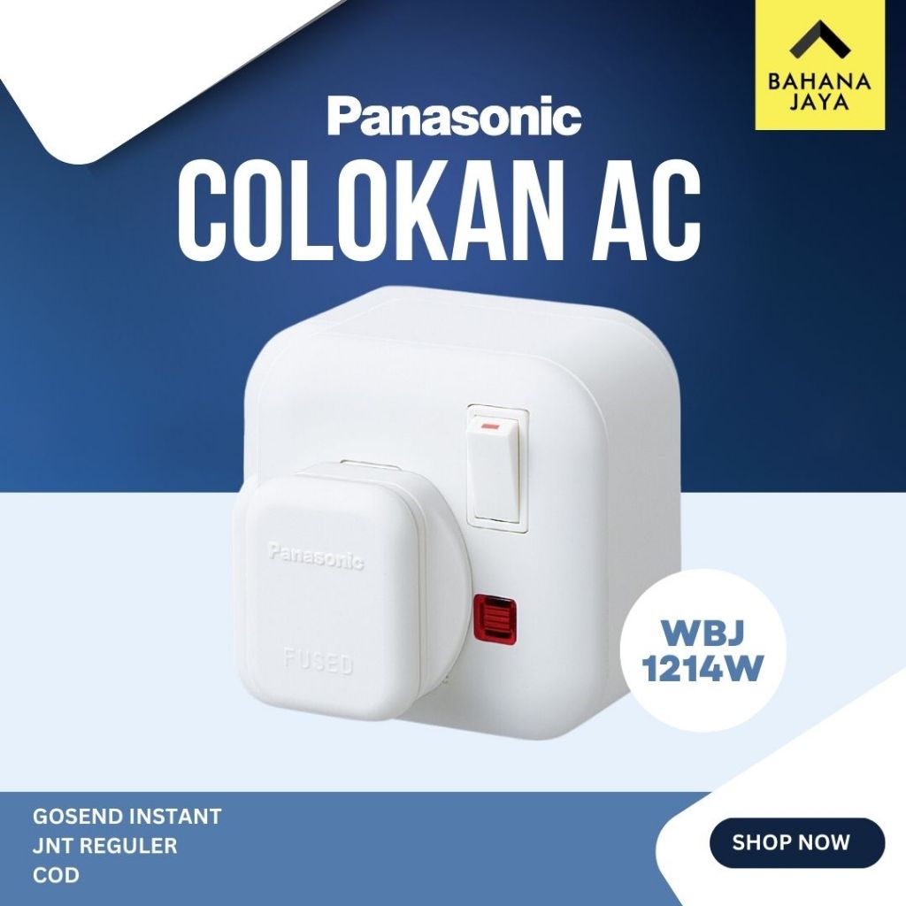 Jual PANASONIC STOP KONTAK AC SET WBJ1214W / STEKER AC / STOP KONTAK AC ...