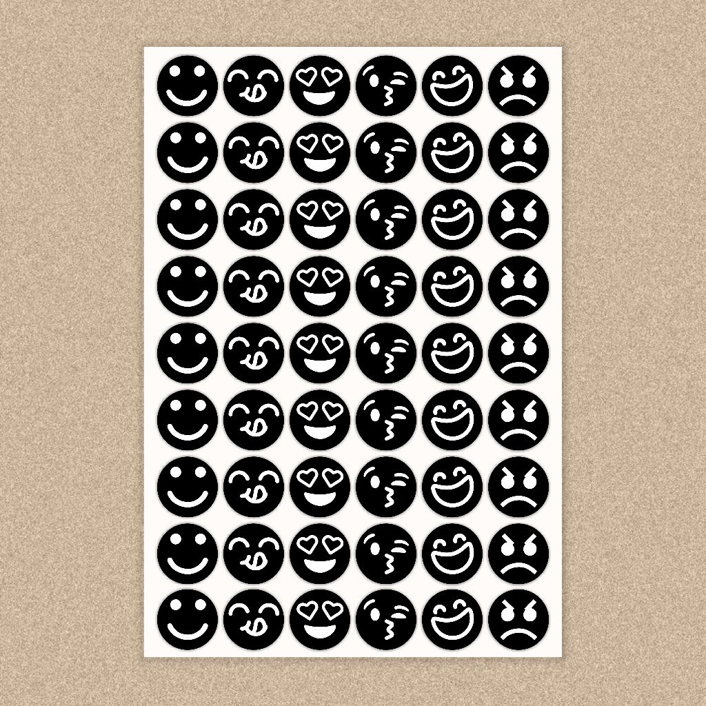 Jual Emoji Sticker Pack - Mini Smiley Face Deco Stiker Planner Buku ...