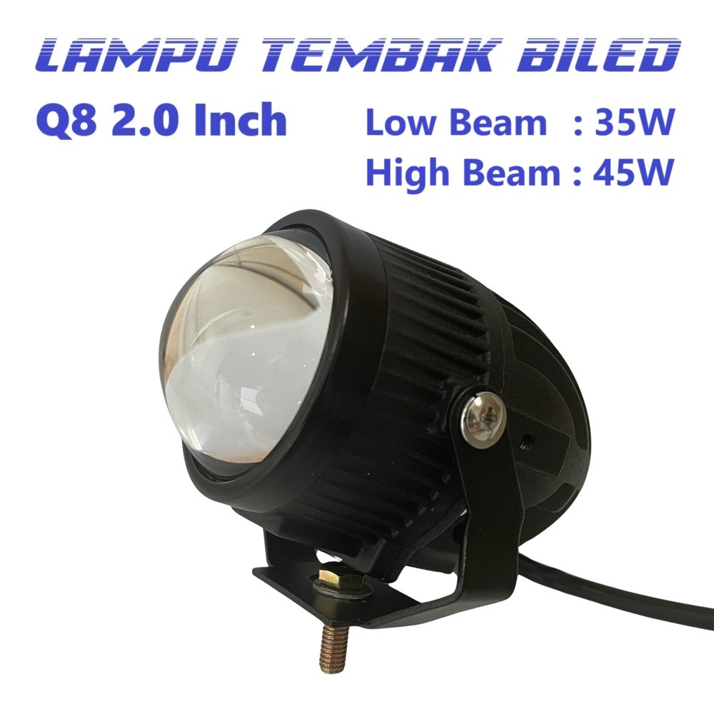 Jual Lampu Tembak Projector Q8 Lensa LED Projie BiLED Motor Mobil 2 ...