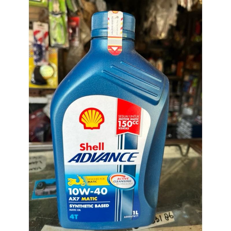 Jual OLI SHELL ADVANCE MATIK AX7 SC 10W-40 1LITER PCX 160 , NMAX 100% ...