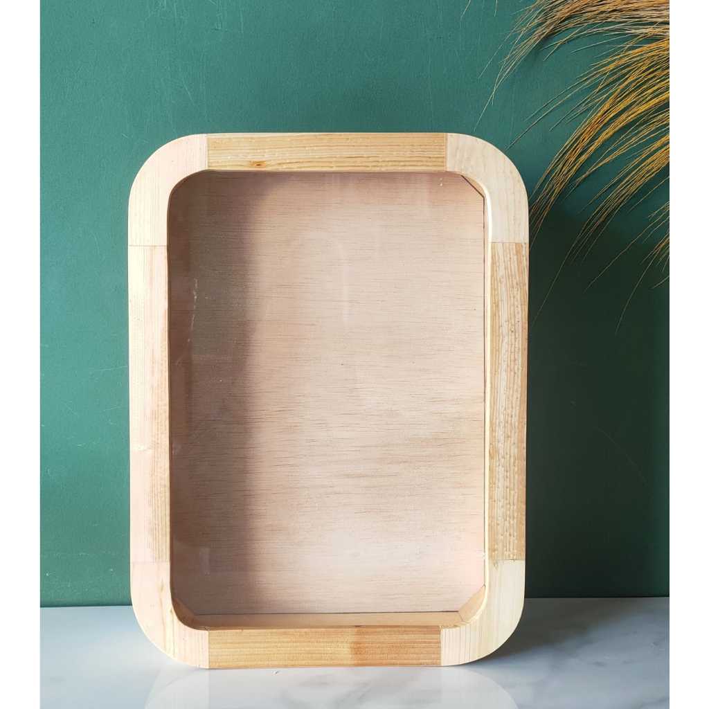 Jual 25x35 PIGORA TUMPUL NATURAL/ PIGORA KAYU/ FRAME KAYU/ FRAME ASKARA ...