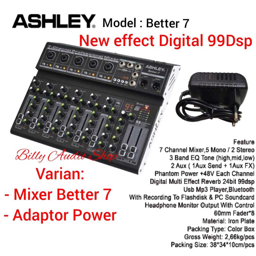 Jual MIXER AUDIO ASHLEY / Mixer Ashley Point 6 / Samson 6 / Batter 7 ...