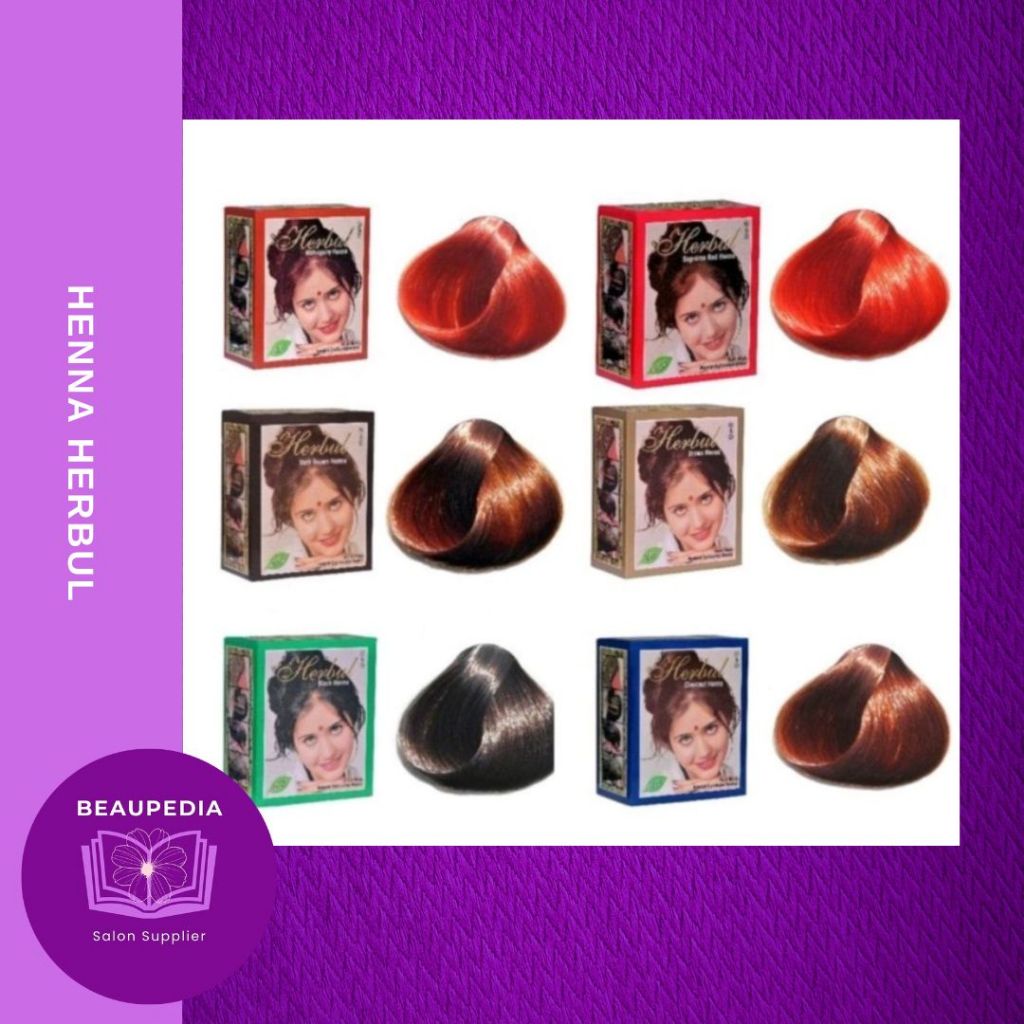 Jual Henna Herbul Semir Rambut (1box isi 6 sachets) | Shopee Indonesia