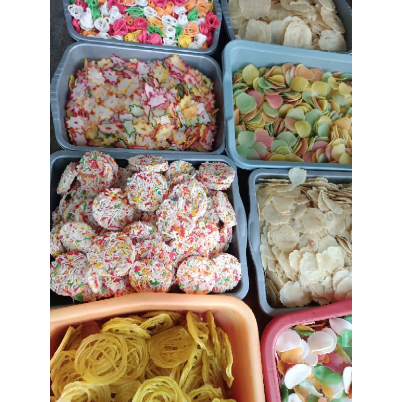 Jual krupuk seblak 1 pack 10 K mix / mix krupuk seblak / aneka varian ...