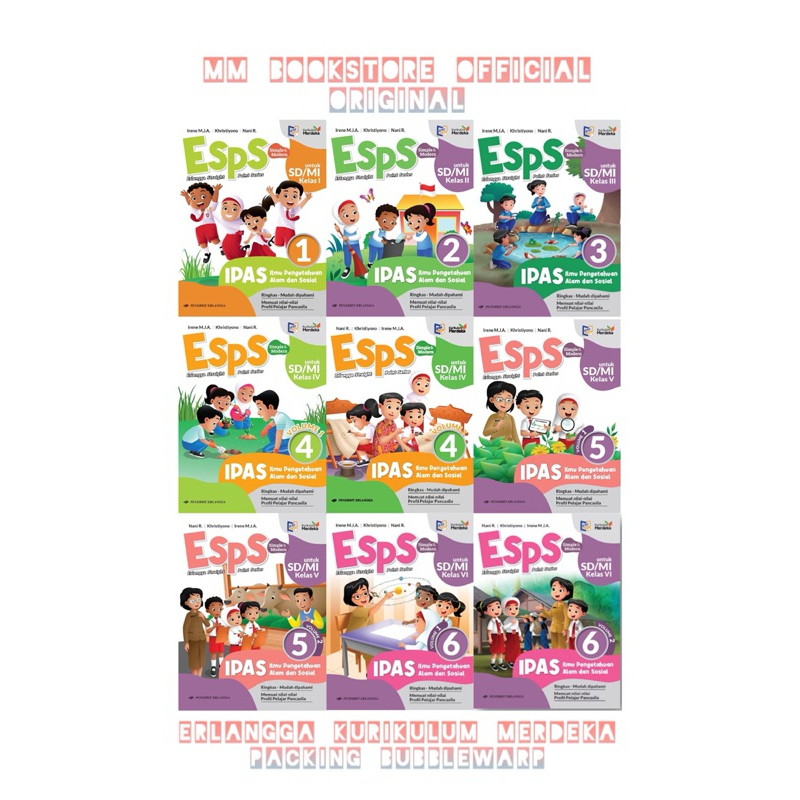 Jual BUKU ESPS IPAS SD KELAS 1 2 3 4 5 6 KURIKULUM MERDEKA ERLANGGA | Shopee Indonesia